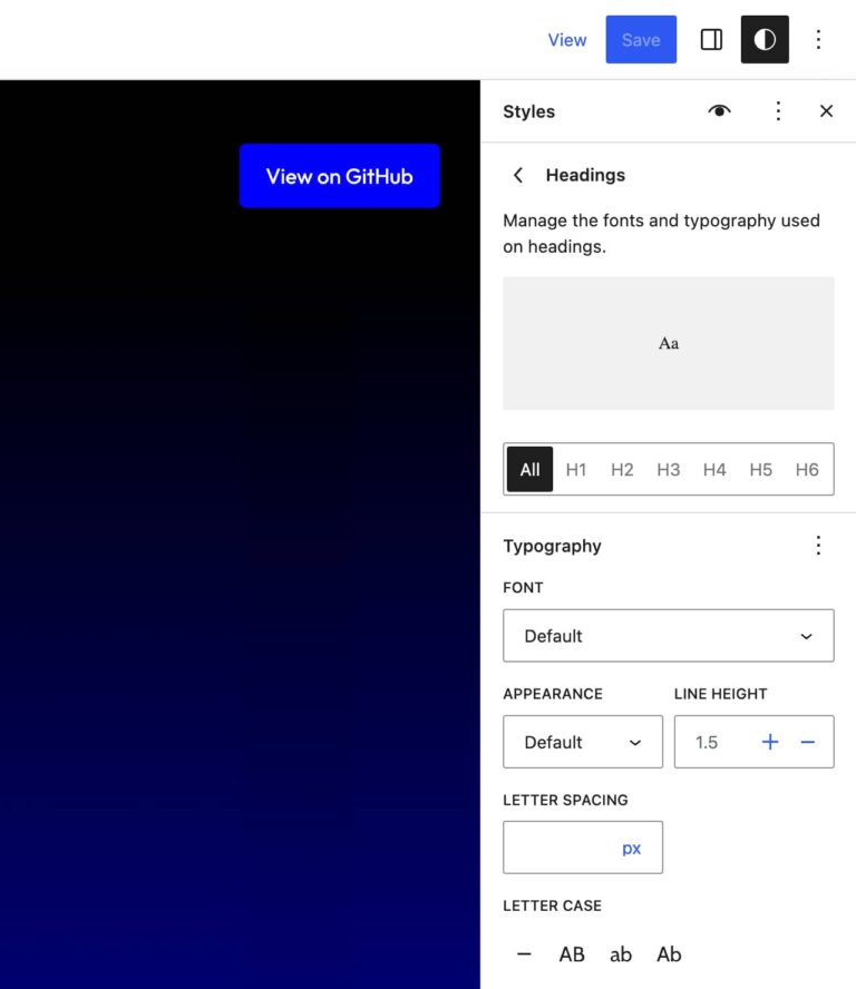 Customize Heading Block - Frost WordPress Theme