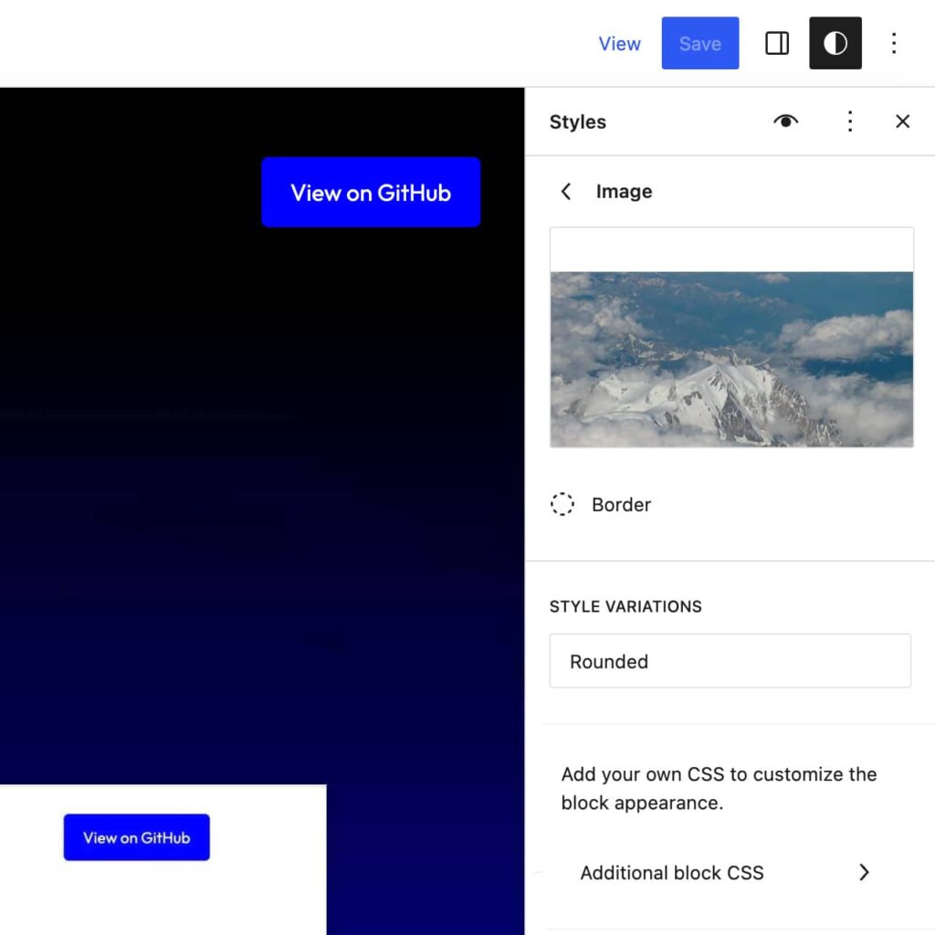 Customize Image Block - Frost WordPress Theme
