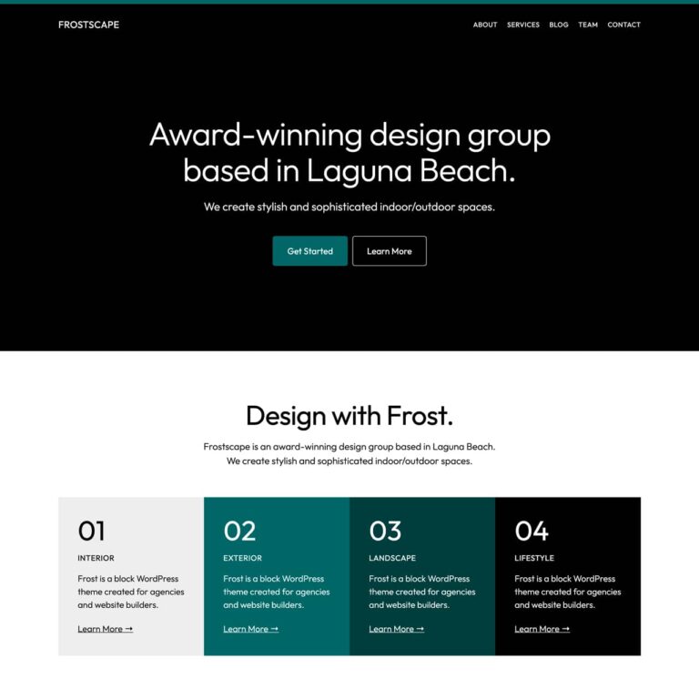 Blueprint for Local - Frost WordPress Theme