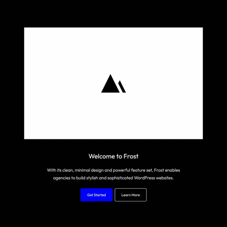 About Page Pattern - Frost WordPress Theme